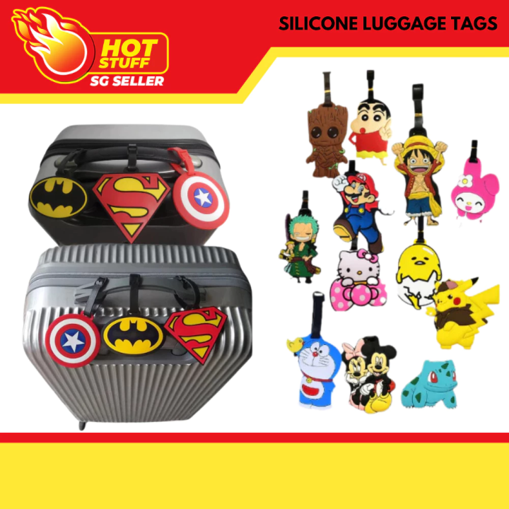 [VOZUKO] Character Bag Tags for Travel & School Superhero, Hello Kitty ...