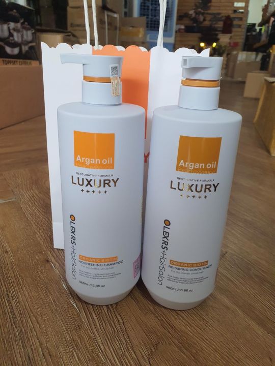 Dầu gội xả Olexrs Luxury phục hồi tóc khô xơ hư tổn giảm rụng và mọc ...