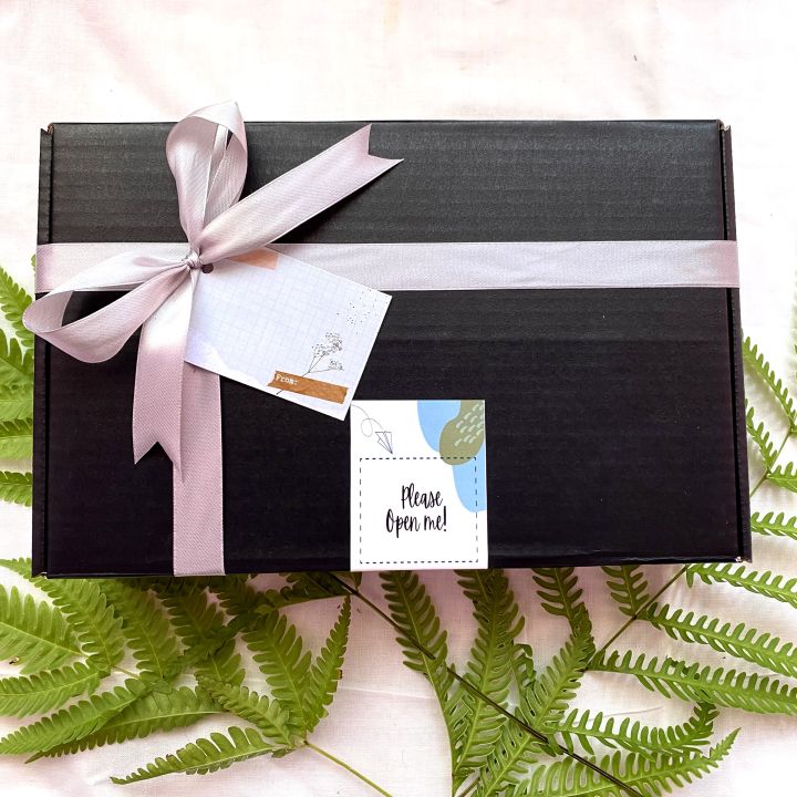 BOX PASTEL HITAM UKURAN 20X30X8 CM/BOX KADO/ULANG TAHUN/GIFT GRADUATION ...