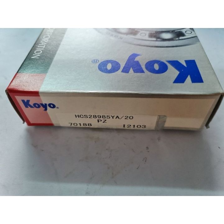 28985 ya / 20 KOYO (orig) CONE AND CUP TAPERED ROLLER BEARING KNUCKLE BEARING (60.325×101.60×19. ...