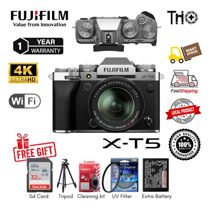 Fujifilm X-T5 XT5 Mirrorless Camera with XF18-55mmF2.8-4 R LM OIS (1 ...