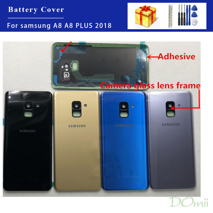ORIGINAL SAMSUNG Galaxy A8 2018 A530 A530F A8 Plus A730 Back Glass Cover Rear Door Housing Case ...