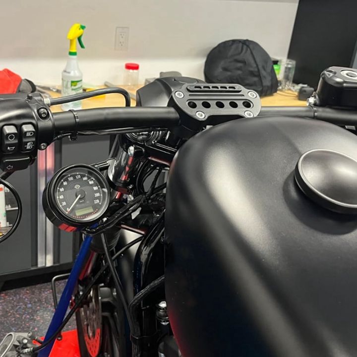 Side Mount Speedometer Relocation Bracket with Handlebar Clamps Kit for ...