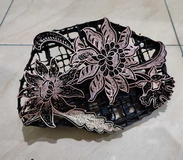 Alat Cap Batik Bahan Material Tembaga Kuningan Motif Bunga | Lazada ...