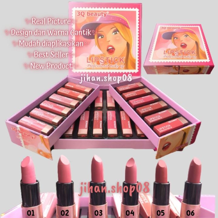 3Q Beauty Lipstick seri Nude & 3Q Beauty Lipstick seri Merah / Lip ...