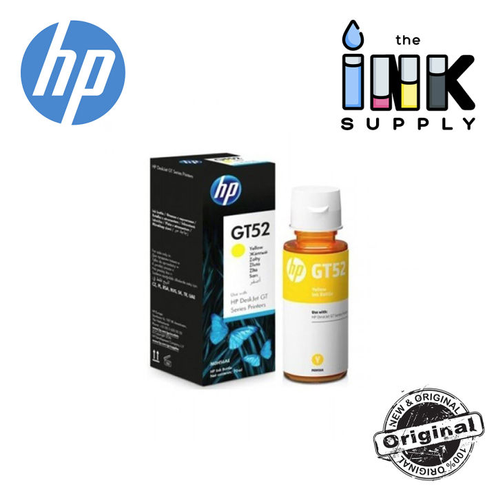 HP GT52 Original Ink Refill Yellow Ink for DeskJet GT 5810 & 5820, Ink ...