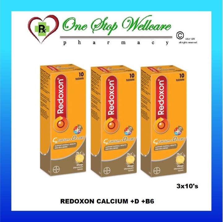 REDOXON CALCIUM +D +B6 3X10'S (ED:06/2024) | Lazada
