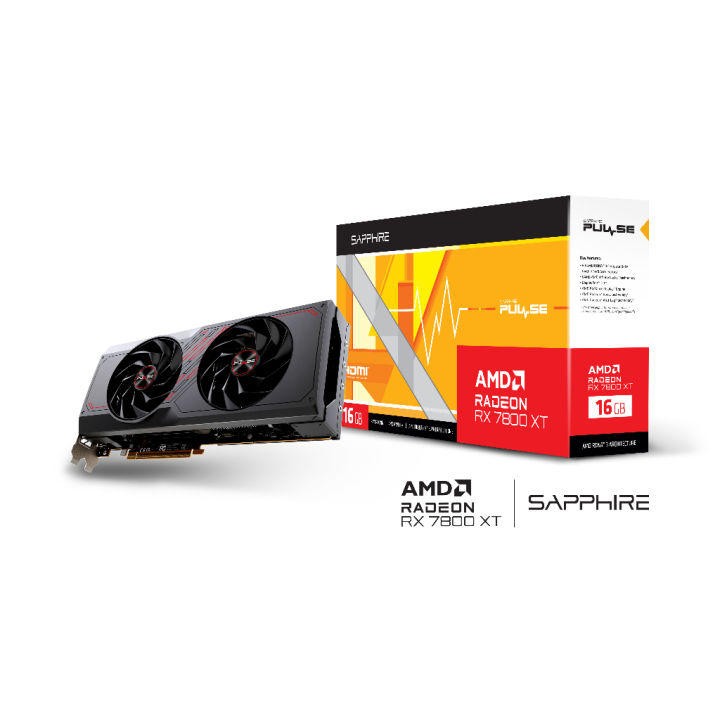 100% Genuine # SAPPHIRE PULSE AMD Radeon RX 7800 XT 16GB GDDR6 ...