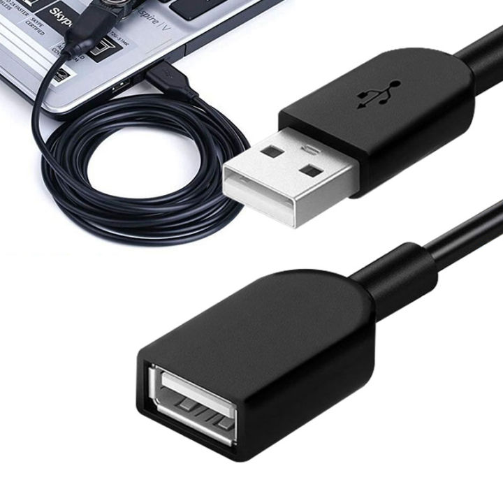 Male To Female Extension Corded Cable 1M Extendable USB 2.0 Data ...