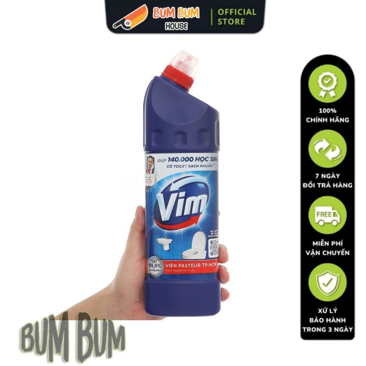 Nước tẩy bồn cầu & nhà tắm VIM diệt khuẩn 880ml (MỚI), nước tẩy toilet ...