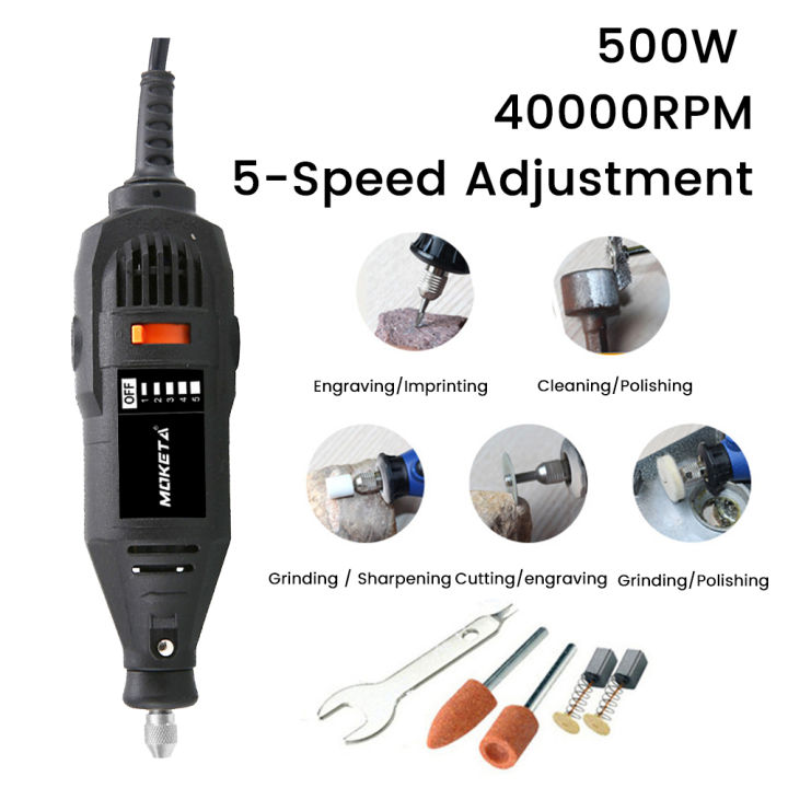 Cartools Mini Drill Rotary Die Grinder Set 500W Electric Engraver ...
