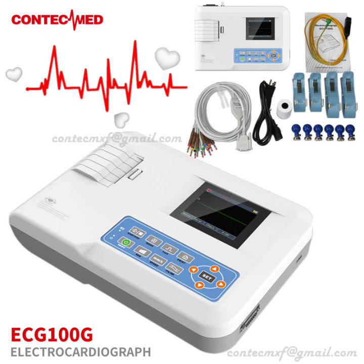 Tecmed ecg100g LCD single channel ECG machine 1 channel EKG electronic ...