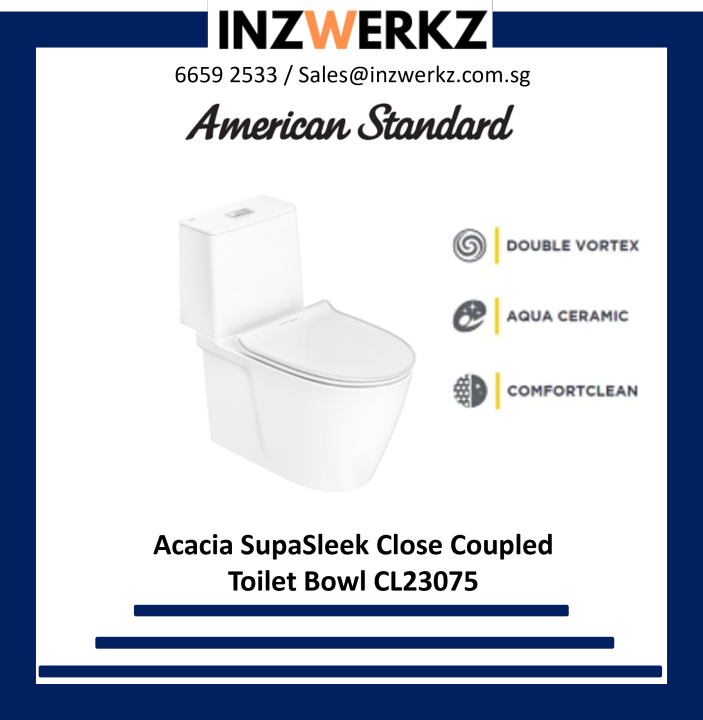 American Standard Acacia SupaSleek Two Piece Toilet Bowl CL23075 ...