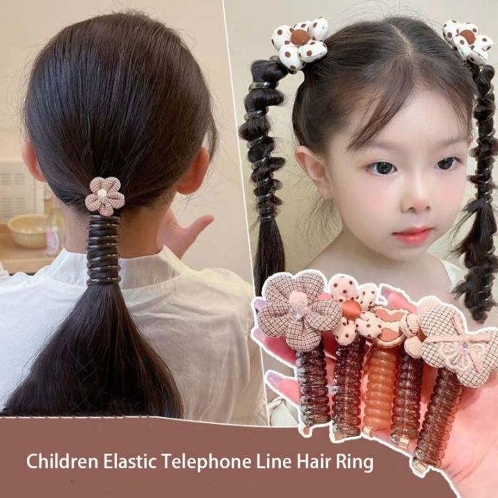 BTRFJY Bow Telephone Line Hair Ring Hair Rope Bowknot Magic Hair ...