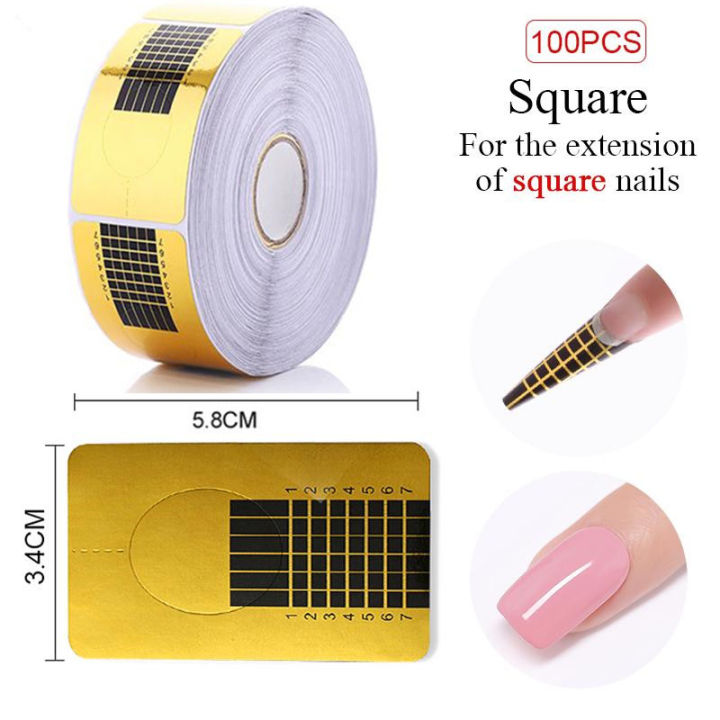 UR SUGAR Professional Nail Forms Nail Extension Forms French Acrylic ...