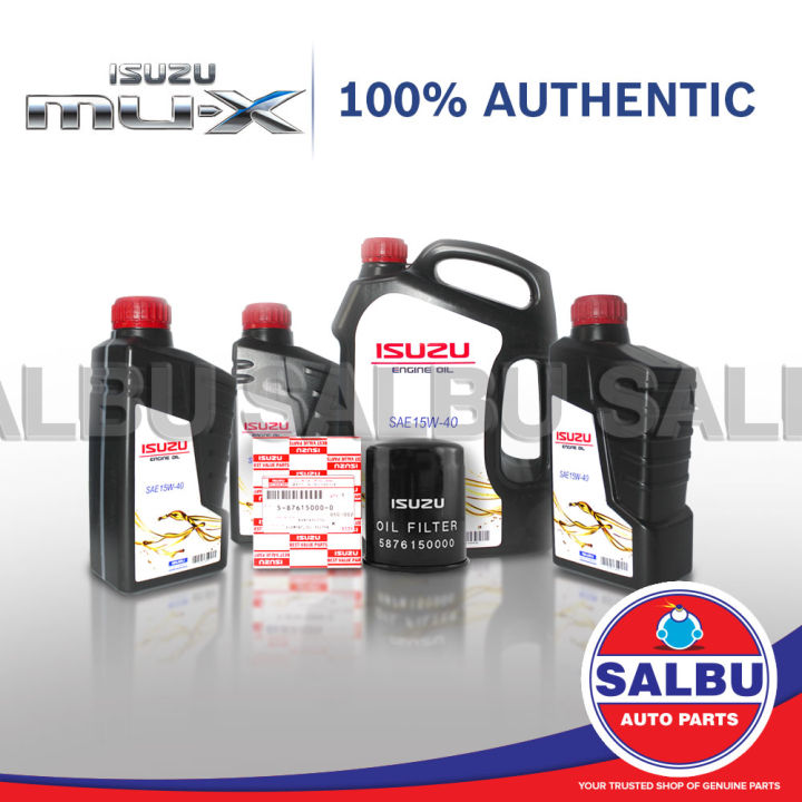 ISUZU Oil Change for MU-X 2014-2017 ISUZU GENUINE PARTS BUNDLE 7L SAE ...