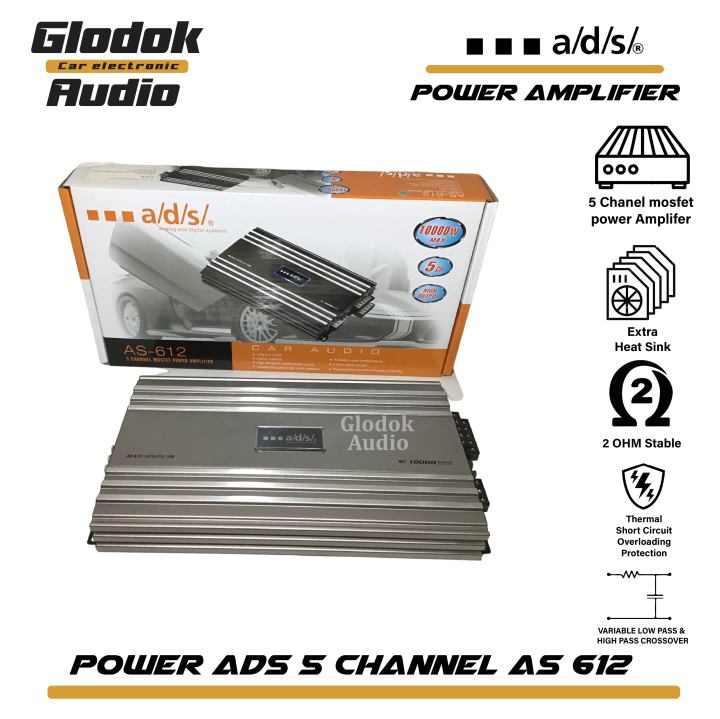 Power Mobil Amplifier ADS AS 612 5 Chanel Mosfet | Lazada Indonesia