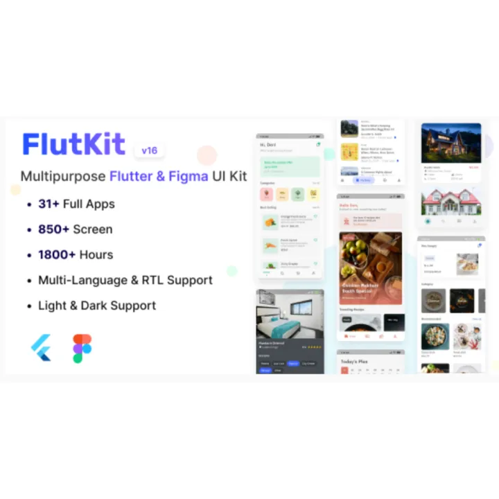 FlutKit - Flutter & Figma UI Kit - FLUTTER TEMPLATE | Lazada Indonesia
