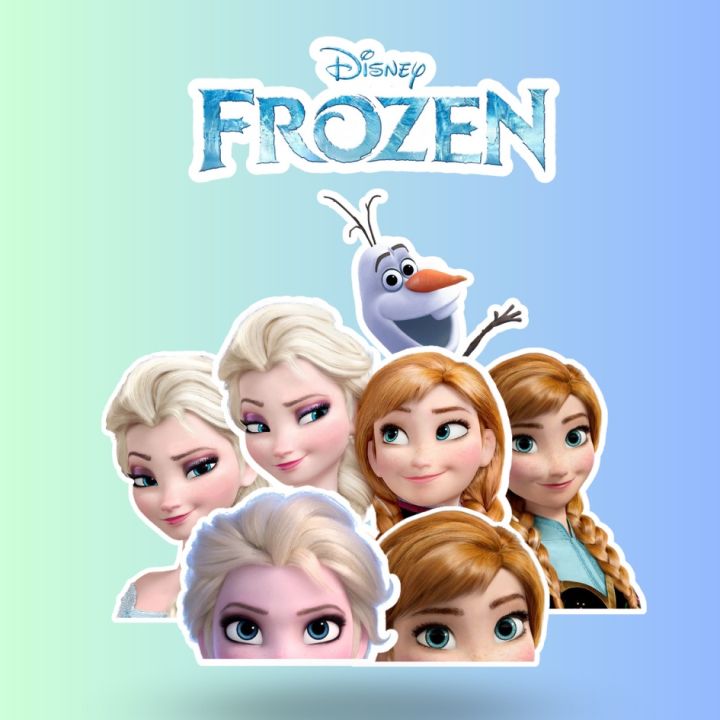 FROZEN Peeker Vinyl Sticker 2.6 inches WATERPROOF Elsa Anna Olaf ...