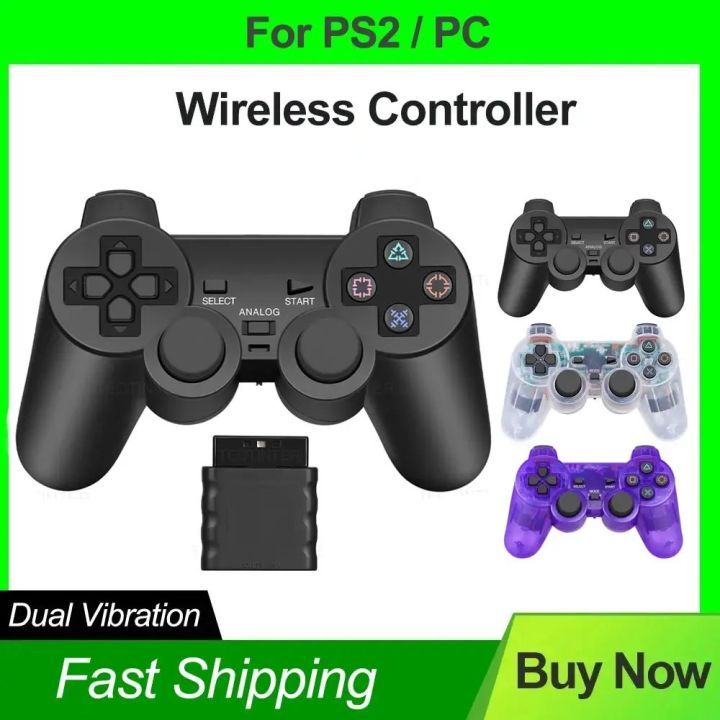 Wireless Controller For PS2/PS1 Gamepad Dual Vibration Shock For Sony Playstation 2 Joypad ...