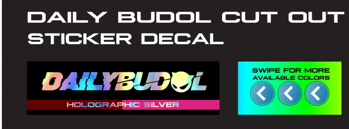 DAILYBUDOL STICKER DECAL CUT OUT FOR MOTORCYCLE BIKE CAR HELMET | Lazada PH