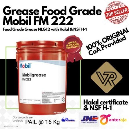 Grease Food Grade H-1 Mobil FM 222 Grease NLGI 2/Pelumas gemuk food ...