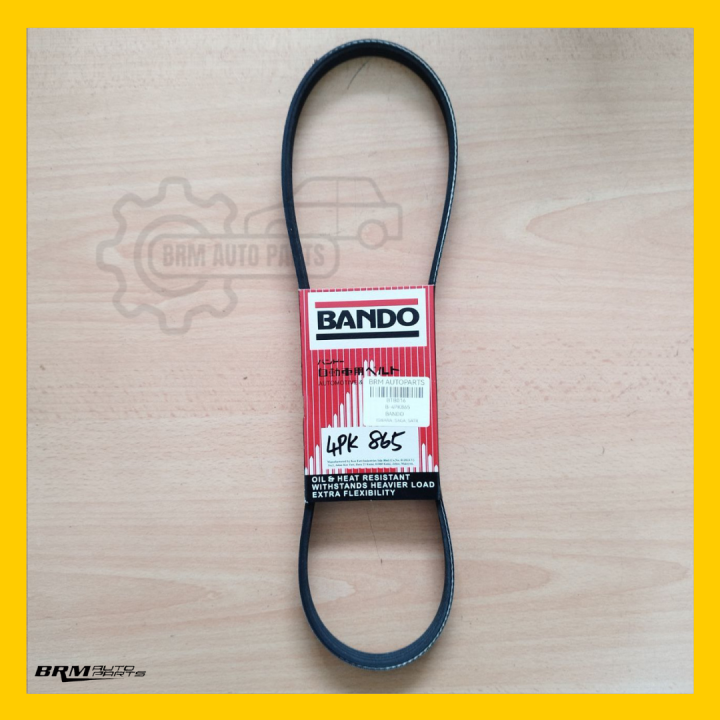 BANDO Belting PROTON SAGA 12V 8V ISWARA RPF 3235 3310 4PK 865 serpentine, AIRCOND, ALTERNATOR ...