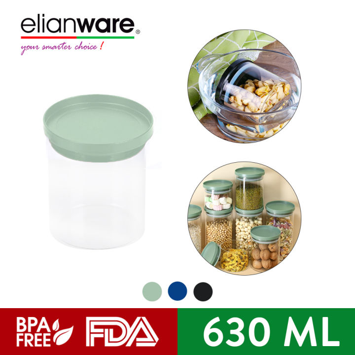 Elianware Multipurpose Airtight Glass Jar Canister Bekas Rempah Food ...