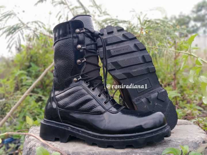 SEPATU PDL KULIT SEPATU PDL TNI SEPATU PDL PORLI BRIMOB TACTICAL BOOT ...