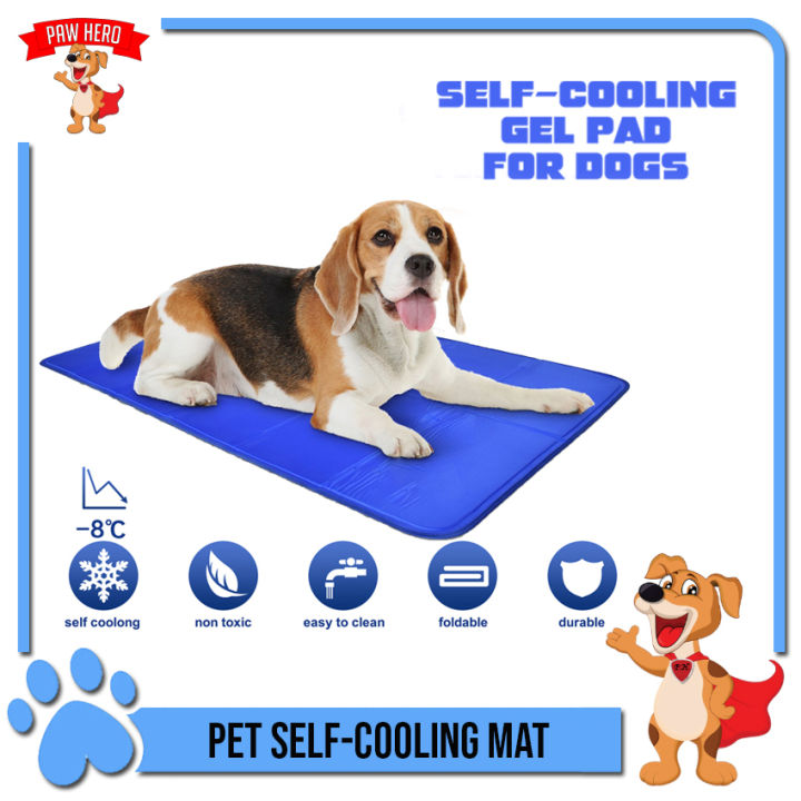 PAW HERO Pet Dog Self Cooling Mat Pad ice gel Waterproof Dog Bed ...