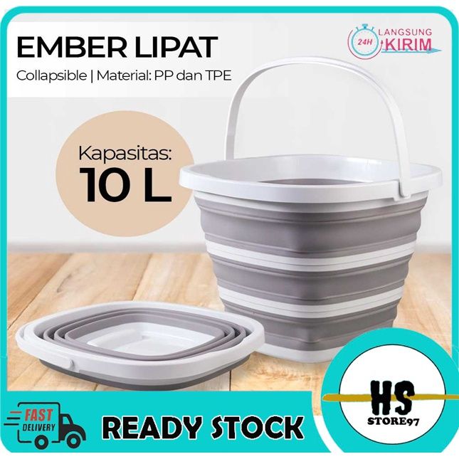 Ember Lipat Water Bucket Foldable Collapsible 10 Liter | Lazada Indonesia