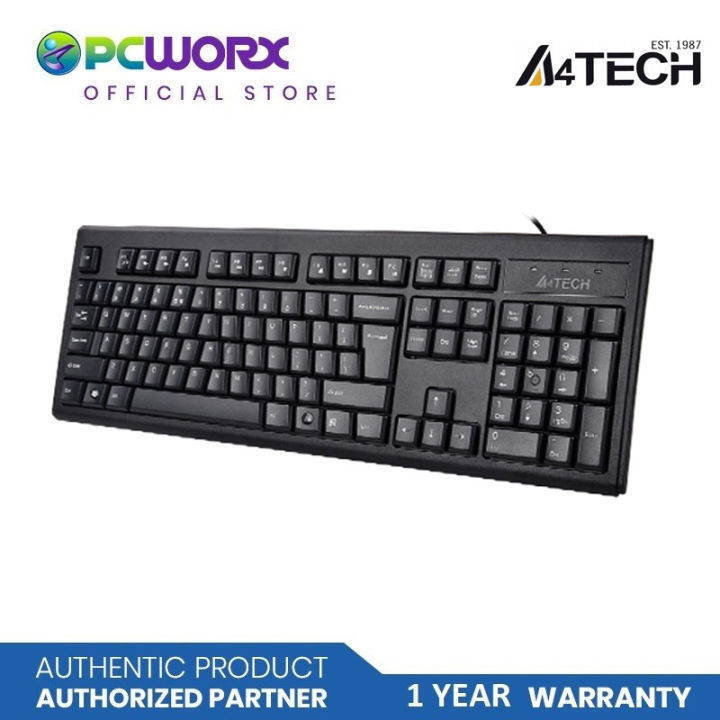 A4Tech Keyboard KRS-83 USB Keyboard Comfort Rounded Keyboard Comfortable A-Shape Spill resistant ...