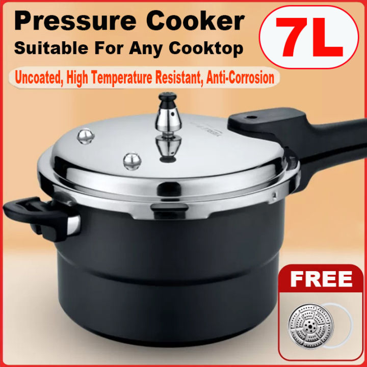 【Ready Stock】7L Pressure Cooker 430 Stainless Steel Composite Pot ...