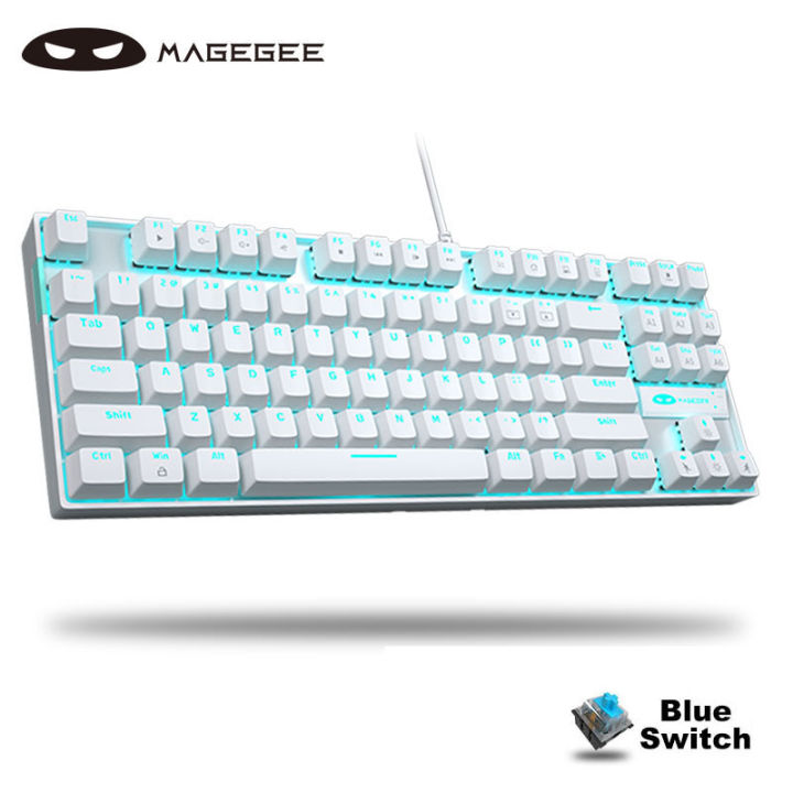 MageGee MK-star Mechanical Gaming Keyboard Blue / Red Switch Compact 87 ...