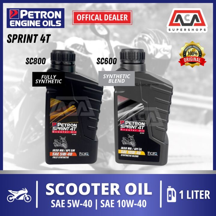 PETRON SPRINT 4T SCOOTER OIL SYNTHETIC 5W40/ 10W40 LITER 800ML | Lazada PH