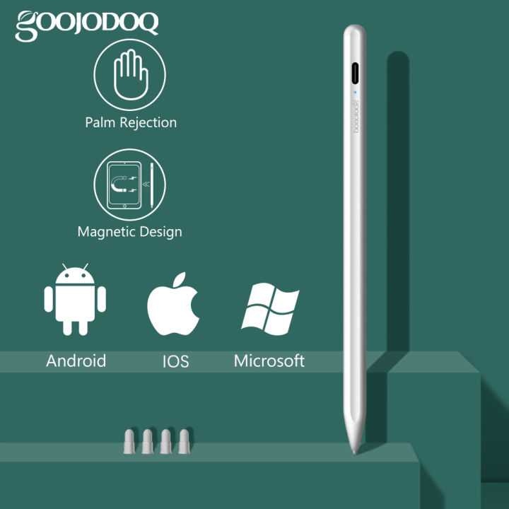 GOOJODOQ Stylus Pen for Android Pen for iPad Air 4 Pencil 2 in 1 ...
