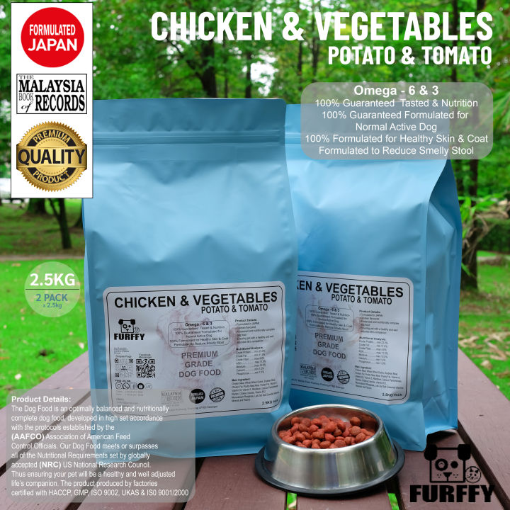 Furffy 5KG Premium Grade Chicken & Vegetables Tomato + Potato Dog ...
