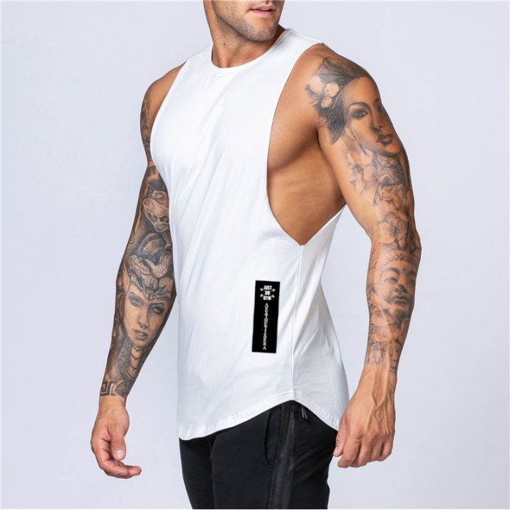 New Men's Tank Top Gym Clothing Bodybuilding Singlets Sleeveless Sports ...