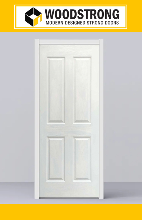 High Density Fibre HDF Moulded Door 4-Panel Square Design 70cm x 210cm ...