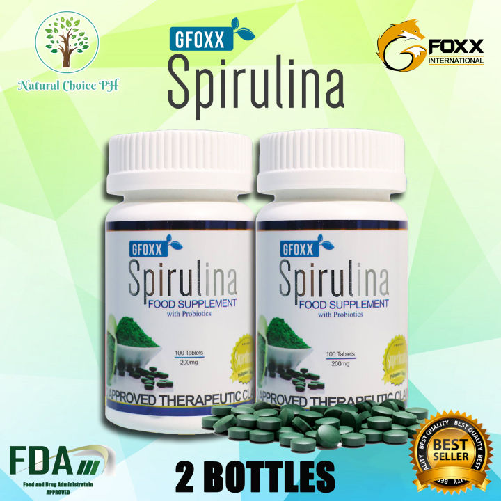 GFOXX ORGANIC & NATURAL SPIRULINA FOOD SUPPLEMENTS WITH PROBIOTICS ...