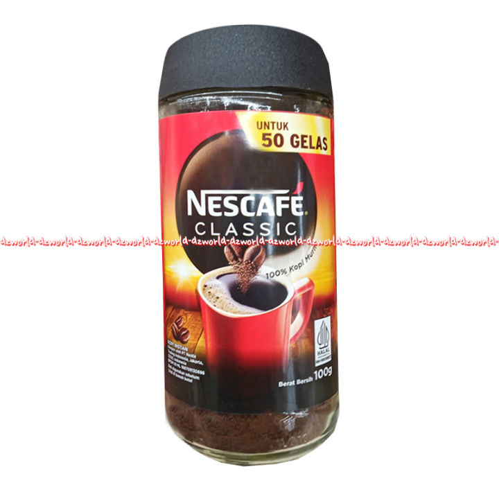 Nescafe Classic 100gr Kopi Nescafe Klasik Bubuk Kemasan Botol Kaca ...