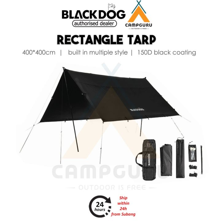 Blackdog Rectangle Tarp Square Flysheet Tactical Tarp Black Coating ...