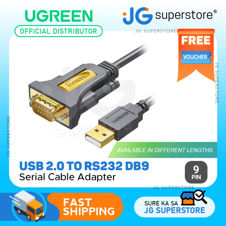 UGREEN USB 2.0 Male to RS232 DB9 Male Serial Cable Adapter with Gold ...