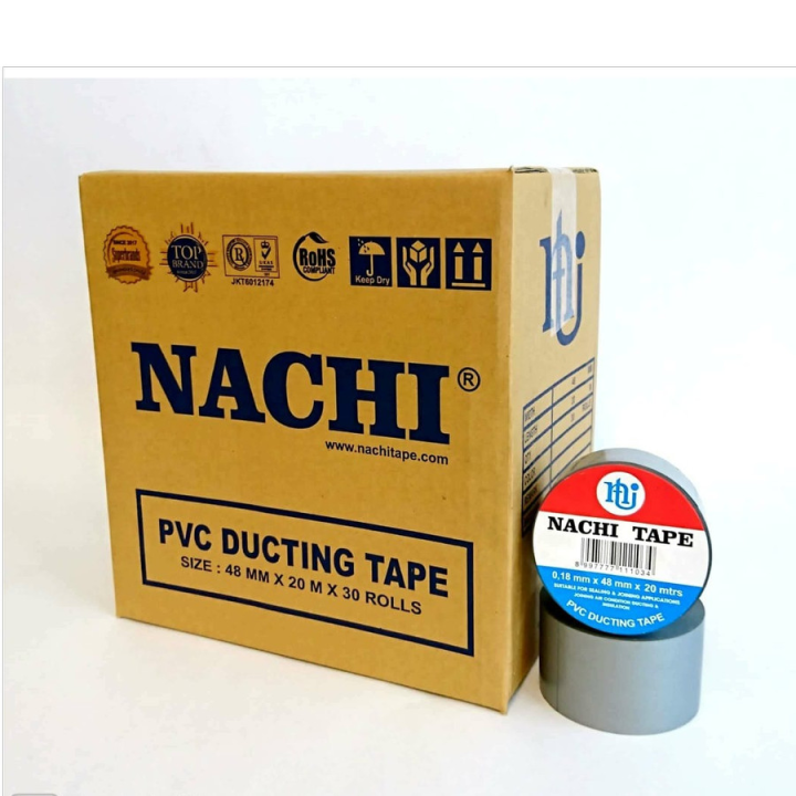 (Dus) Nachi PVC Ducting Isolasi Pipa AC 48 mm x 20 meter Silver 2 Inch ...