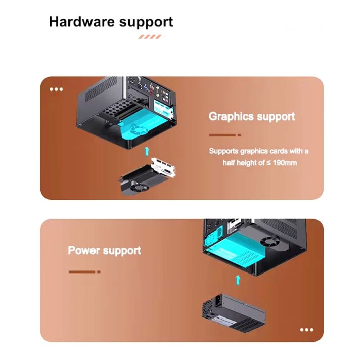 Z5Jonsbo NV10 Mini ITX PC Case, 1U Supply Support, 4.5L Capacity ...