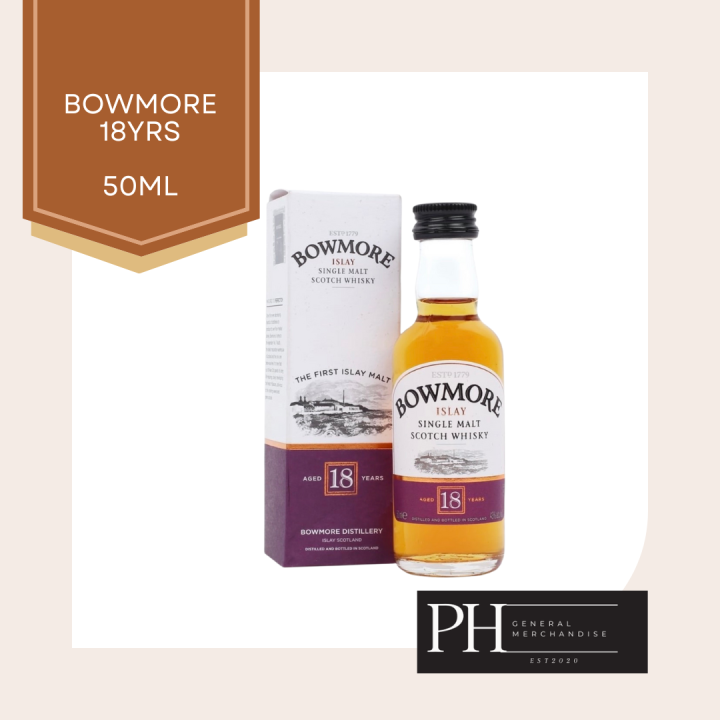 Bowmore 18yrs 50ml - glass bottle | Lazada PH