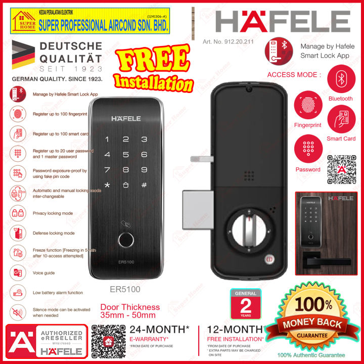Hafele Digital Lock ER5100 (( Free Installation )) App Lock [App ...