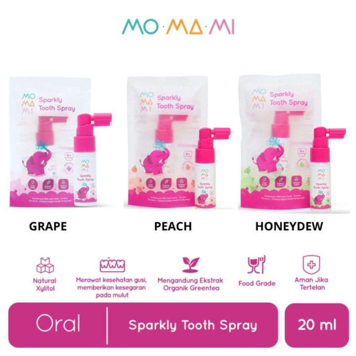 MOMAMI Sparkly Tooth Spray 20ml | Perawatan gigi dan baby TERLARIS ...