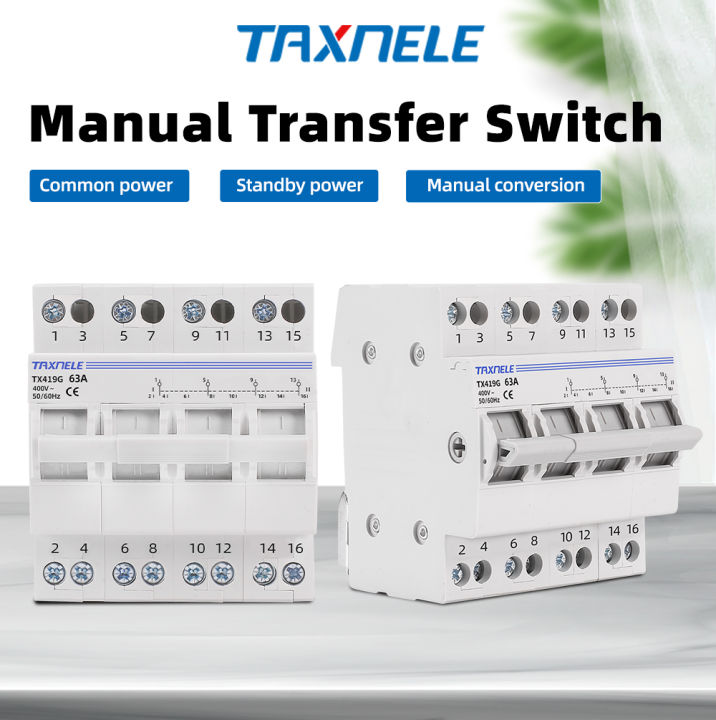 4P 40A 63A MTS Dual Power Manual Transfer Isolating Switch Interlock ...