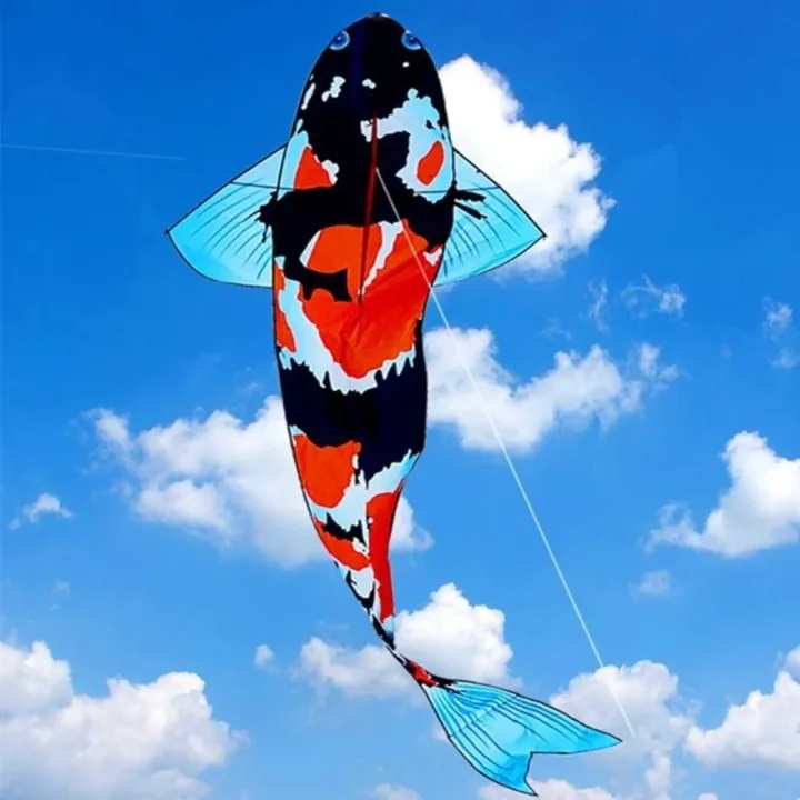 DANDARU Easy To Fly Large Fish Kite 3m Good Flying Animal Koi Kite 100 ...